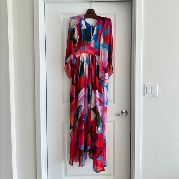 FARM Rio | Dresses | Farm Rio Watercolor Floral Blue Maxi Dress | Poshmark